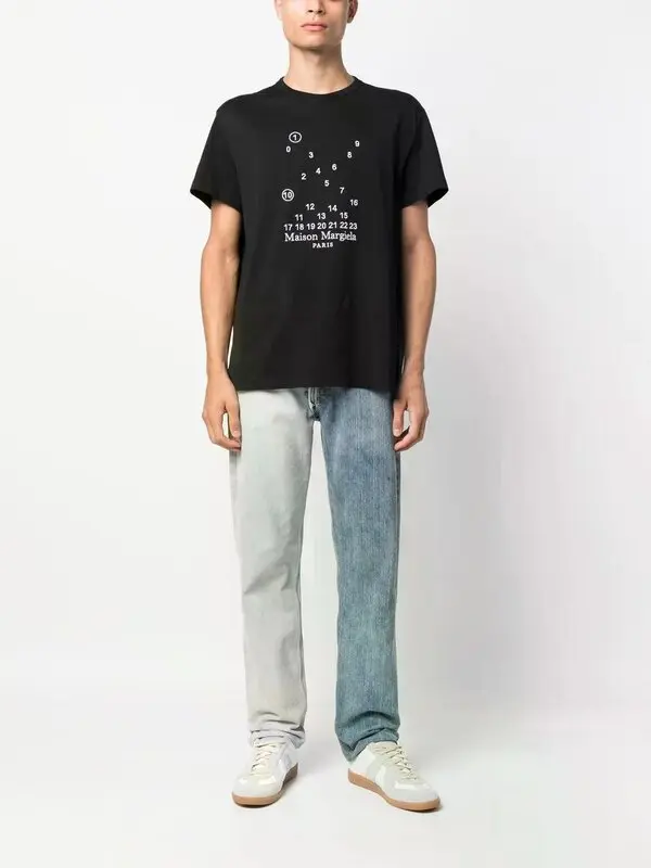 MAISON MARGIELA Numeric Logo-embroidered T-shirt