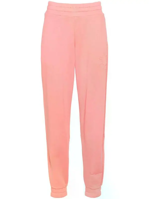 Moncler High-waisted Logo-embossed Track Pants - Pink