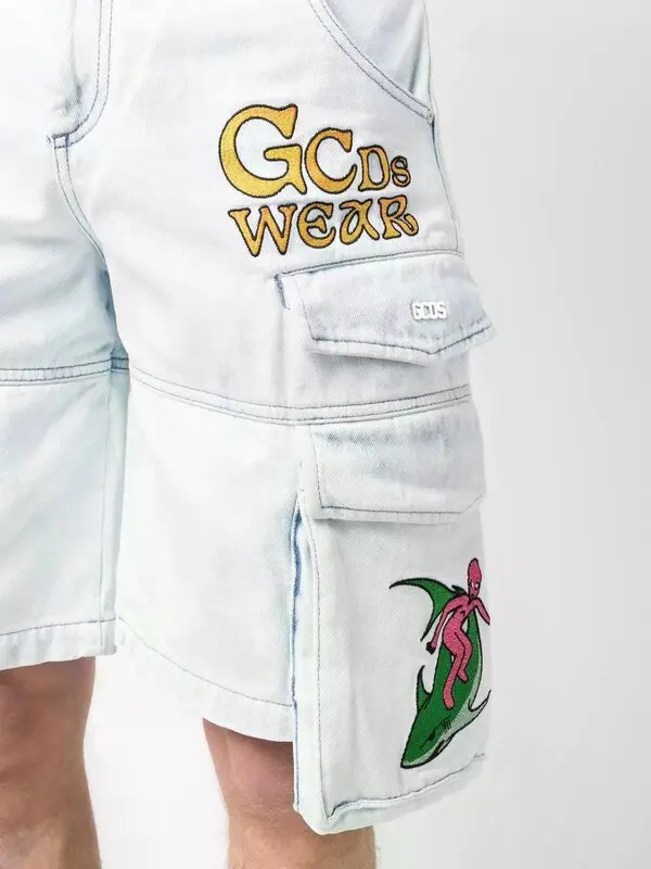 Gcds Cargo Denim Shorts