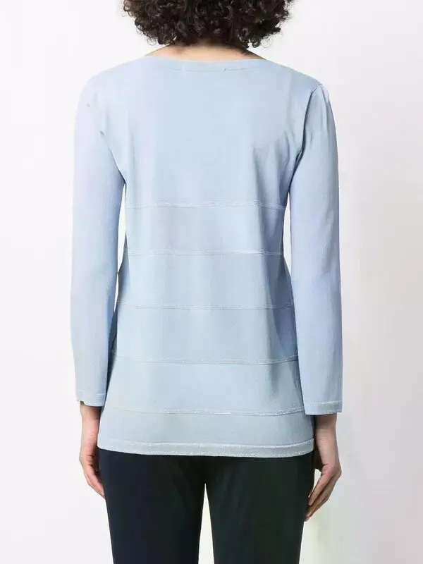 D.exterior V-neck Cropped-sleeve Jumper
