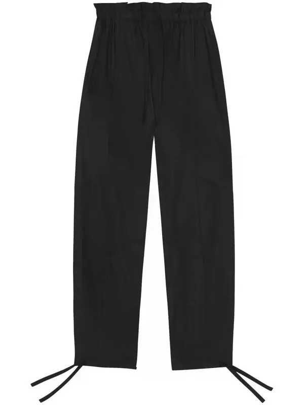 GANNI Drawstring-waist Trousers - Black