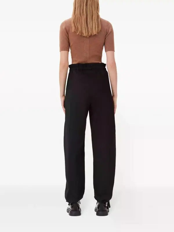 GANNI Drawstring-waist Trousers - Black