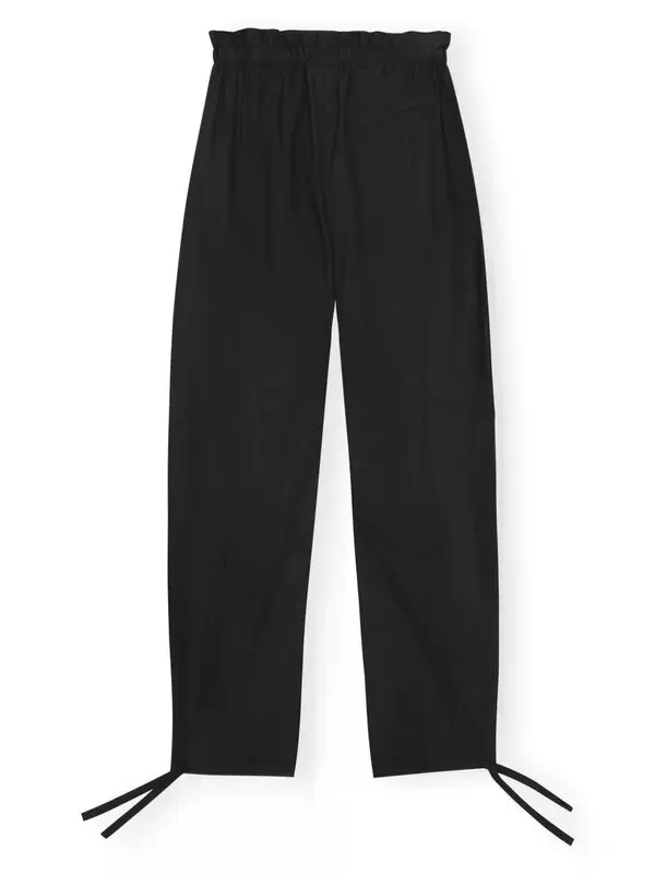 GANNI Drawstring-waist Trousers - Black