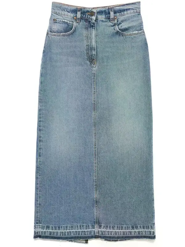 FORTELA Five-pocket Denim Midi Skirt - Blue