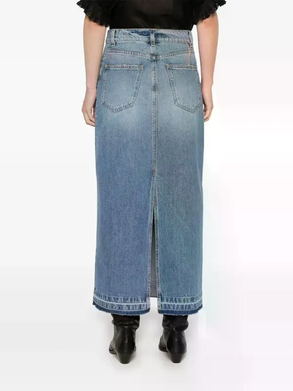 FORTELA Five-pocket Denim Midi Skirt