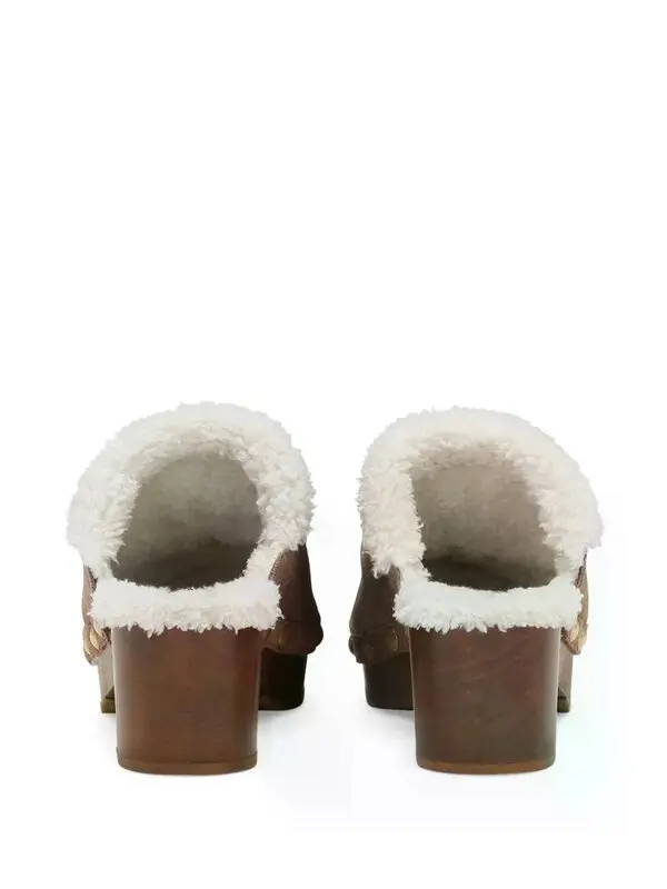 Dolce & Gabbana Logo Plaque Suede Clogs