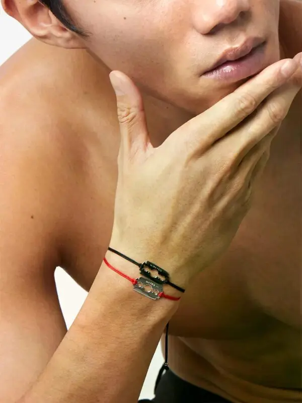Mateo Sterling Razor Blade Bracelet