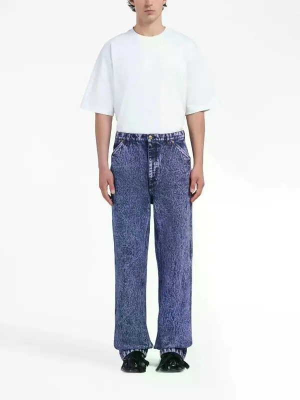 Marni Stonewashed Mid-rise Straight-leg Jeans