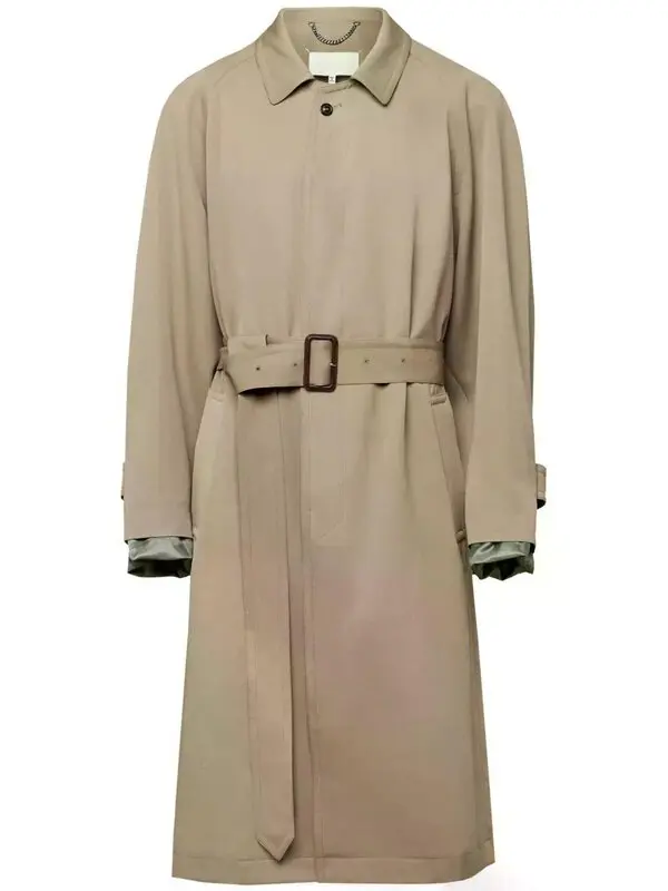 MAISON MARGIELA Spread-collar Wool Trench Coat