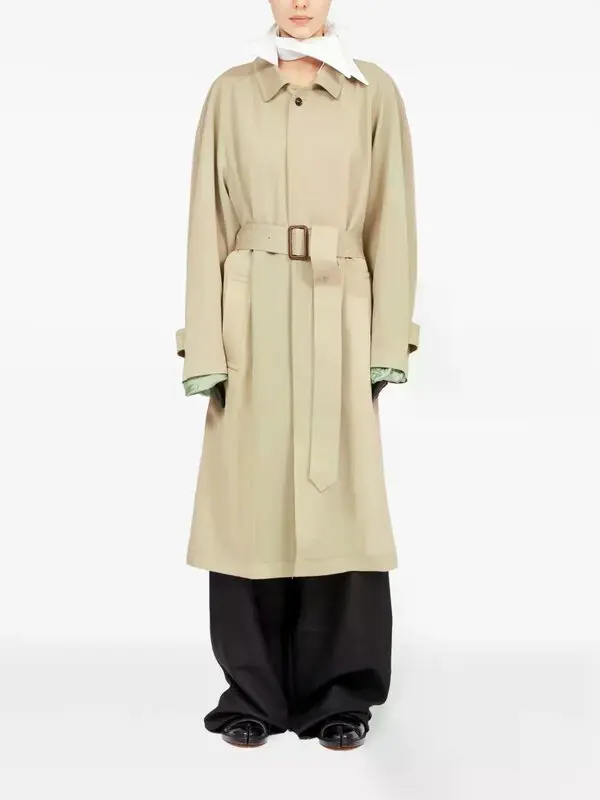 MAISON MARGIELA Spread-collar Wool Trench Coat