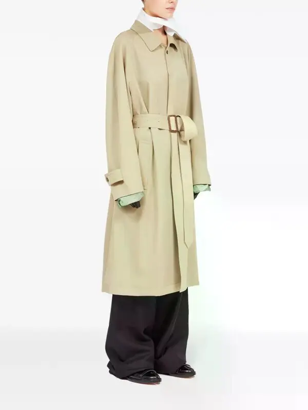 MAISON MARGIELA Spread-collar Wool Trench Coat