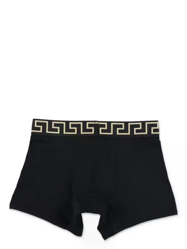 Versace Greca Border Long Trunks 2-pack - Black
