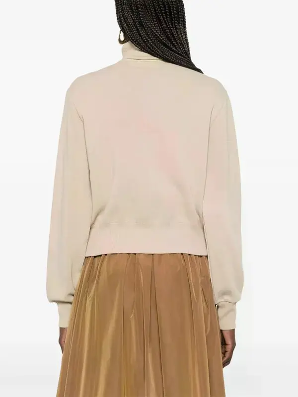 AUTRY Knitted Zip-up Sweatshirt - Neutrals
