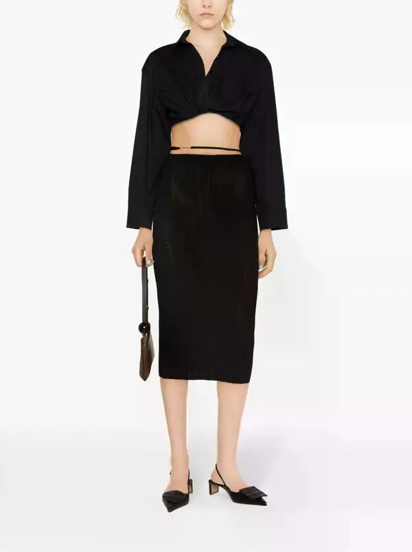 Jacquemus La Jupe Pralu Midi Skirt - Black