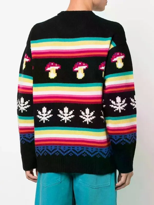MSGM Patterned Jacquard Crew-neck Jumper