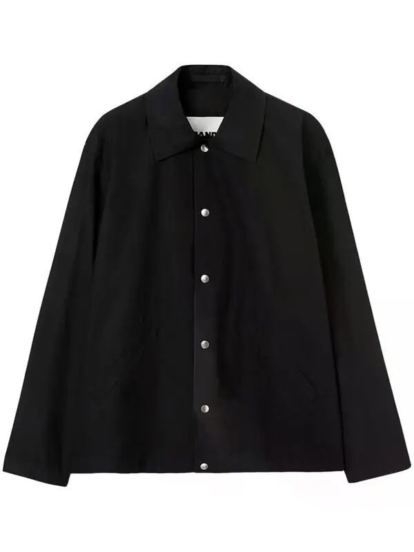 JIL SANDER Logo-print Cotton-poplin Shirt Jacket
