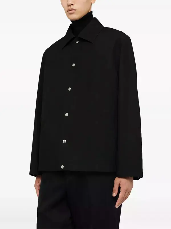 JIL SANDER Logo-print Cotton-poplin Shirt Jacket