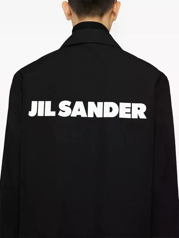 JIL SANDER Logo-print Cotton-poplin Shirt Jacket