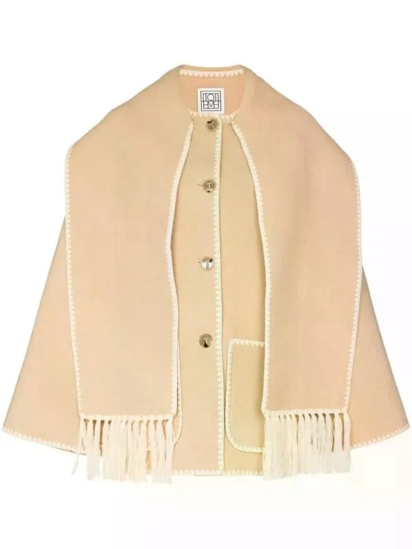 TOTEME Embroidered Scarf Button-front Jacket