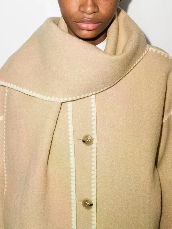 TOTEME Embroidered Scarf Button-front Jacket