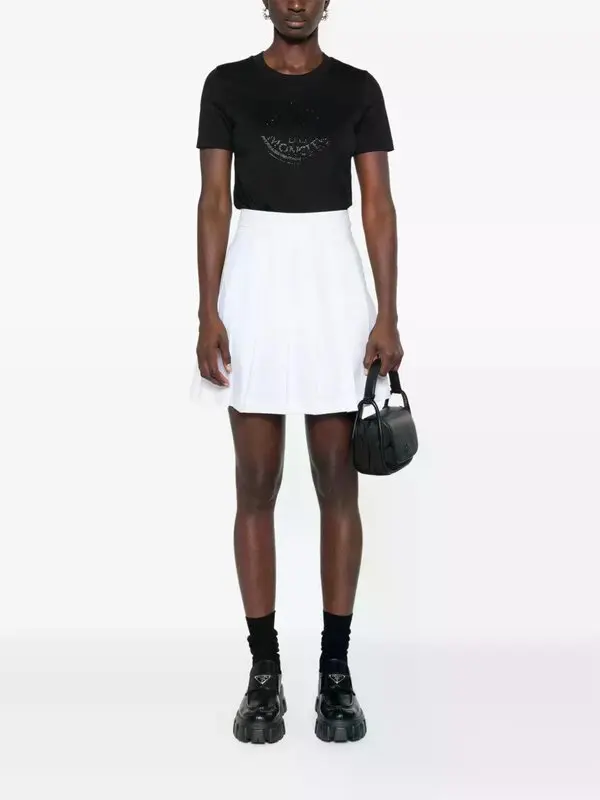 Moncler Rhinestone-logo T-shirt