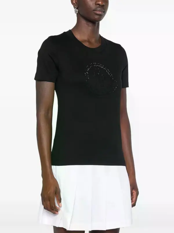Moncler Rhinestone-logo T-shirt