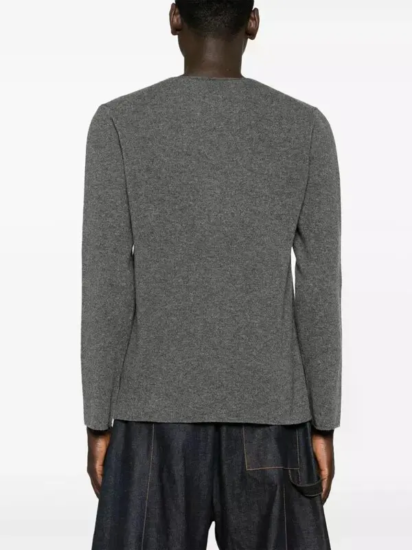 Play Comme Des Garcon Heart-patch Wool Jumper