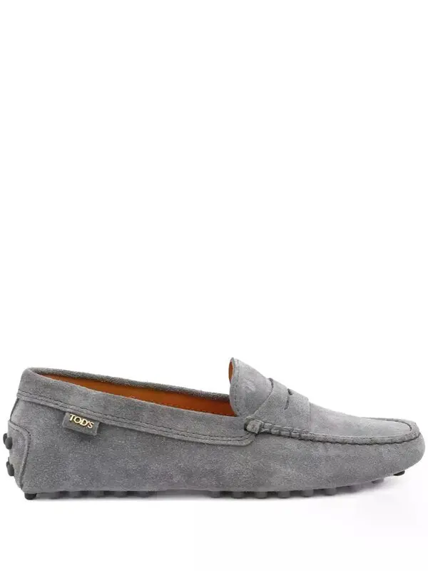 TOD'S Suede Loafers With Rubber Sole