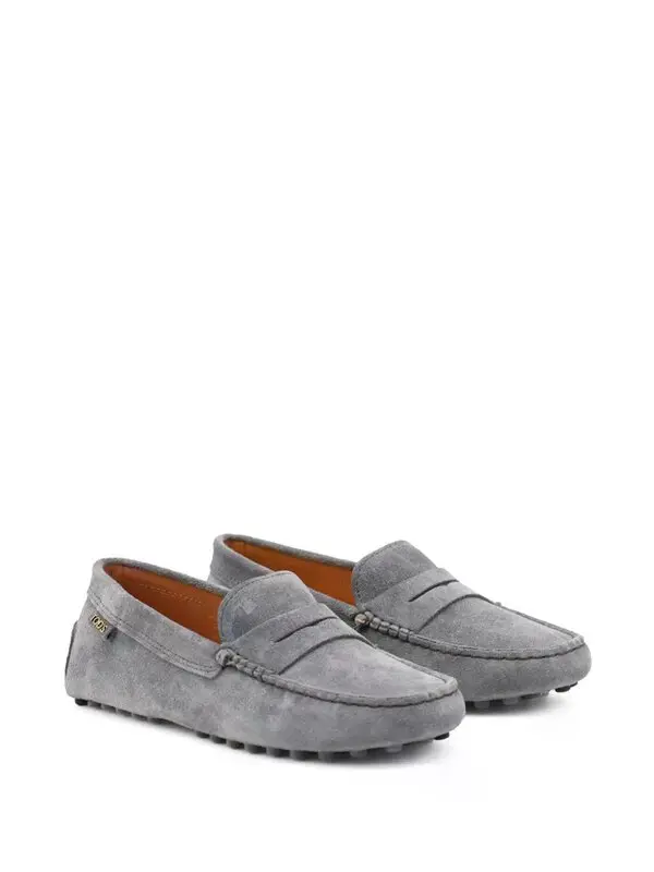 TOD'S Suede Loafers With Rubber Sole