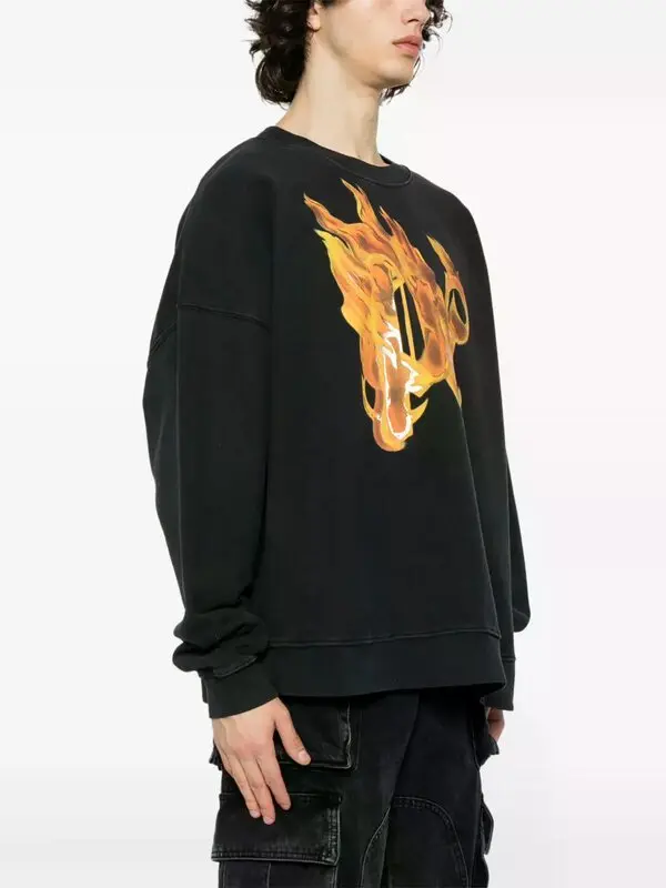 Palm Angels Burning Monogram-print Sweatshirt