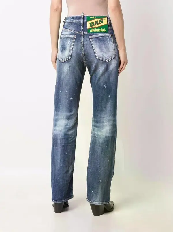 Dsquared2 High-waisted Tie-dye Jeans