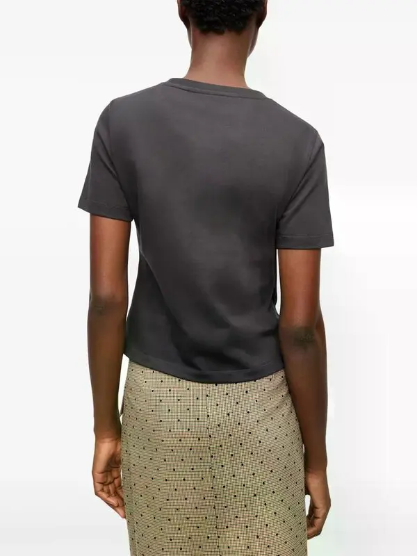 GANNI Heart-motif T-shirt - Grey