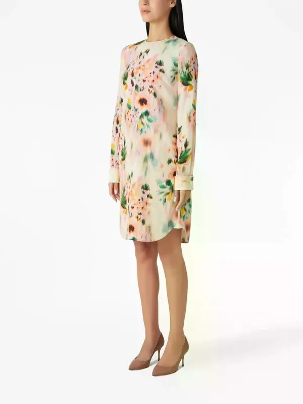 St. John Floral-print Mini Dress