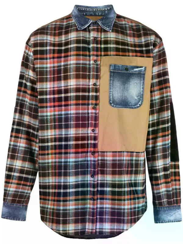 Dsquared2 Denim-details Check-pattern Shirt