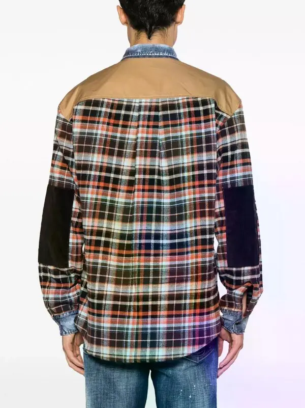 Dsquared2 Denim-details Check-pattern Shirt