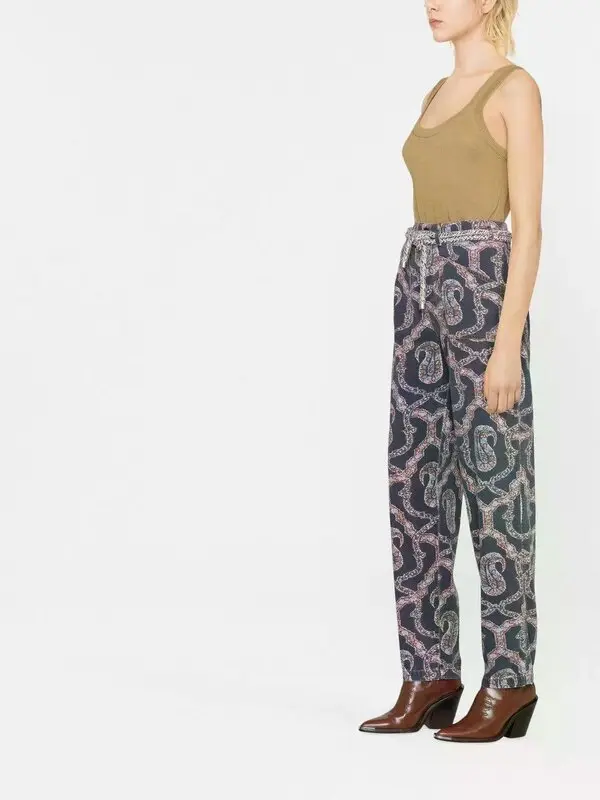 Etro Abstract-pattern Tapered Trousers