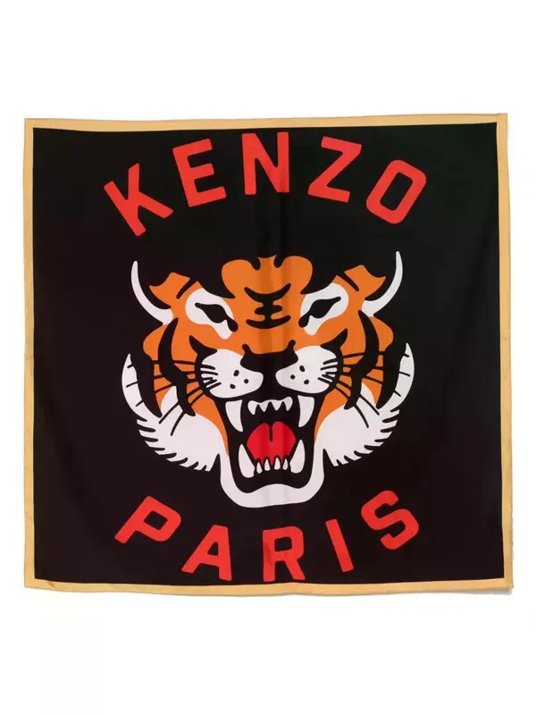Kenzo Lucky Tiger Scarf - Black