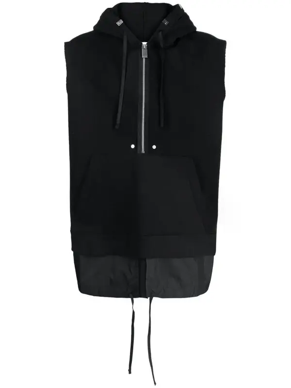 1017 Alyx 9sm Sleeveless Half-zip Hoodie - Black