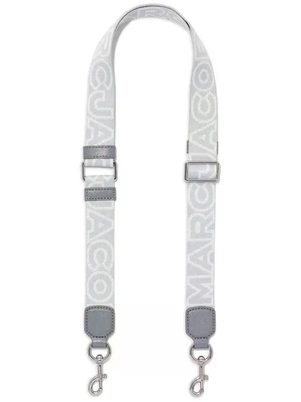 Marc Jacobs Thin Outline Logo Webbing Strap - Grey