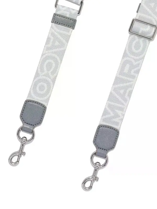 Marc Jacobs Thin Outline Logo Webbing Strap - Grey