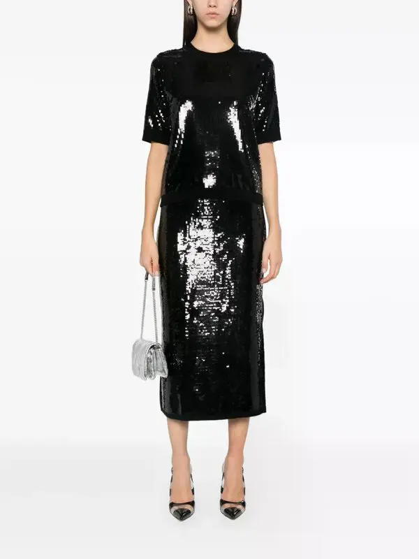 TWINSET Sequined Midi Skirt