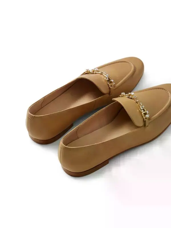 TWINSET Oval T Leather Loafers