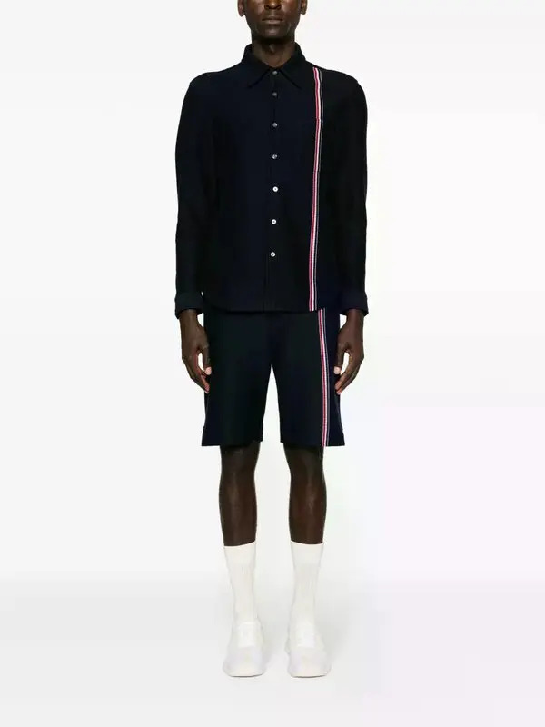 Thom Browne Rwb-stripe Cotton Shirt Jacket