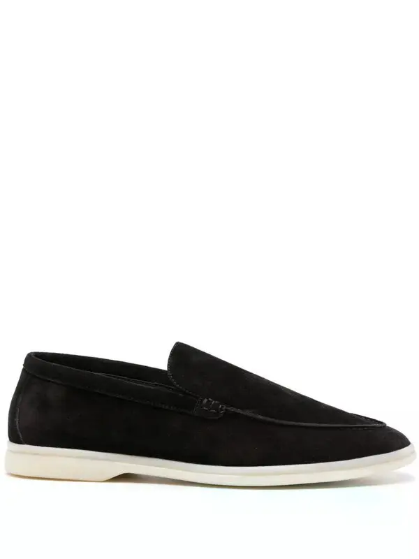 SCAROSSO Ludovico Suede Loafers - Black
