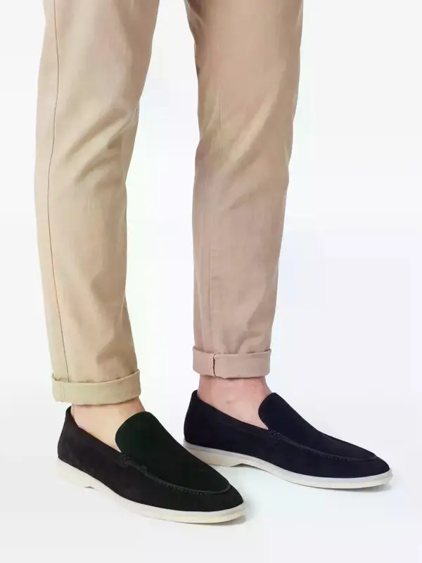 SCAROSSO Ludovico Suede Loafers - Black