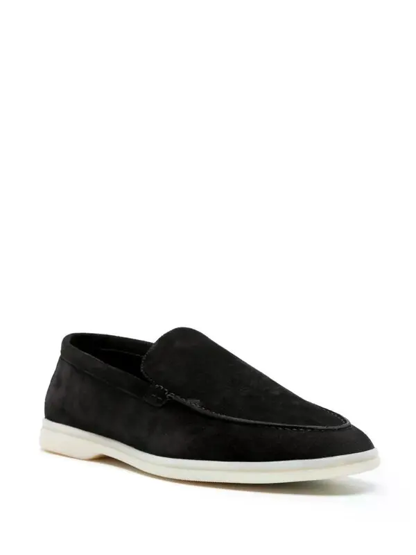 SCAROSSO Ludovico Suede Loafers - Black