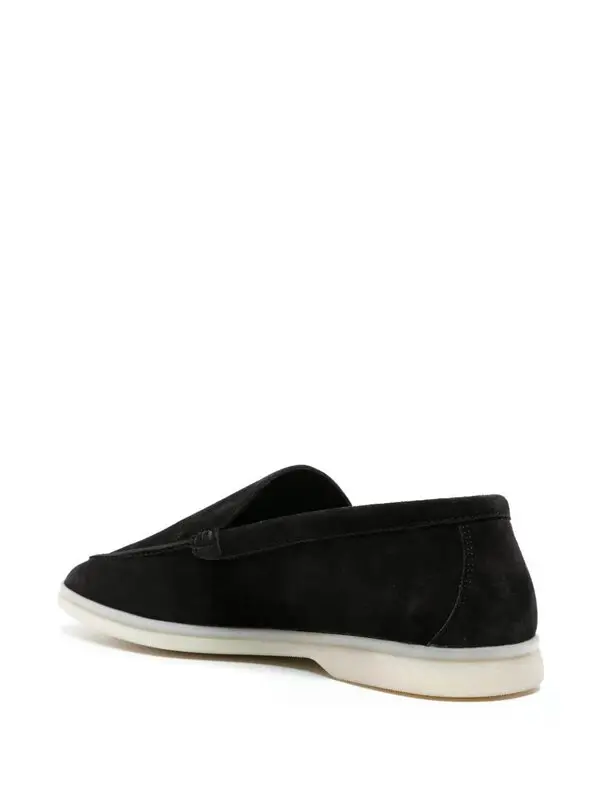 SCAROSSO Ludovico Suede Loafers - Black