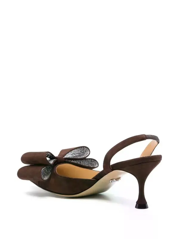 Mach & Mach 65mm Bow-embellished Slingback Pumps