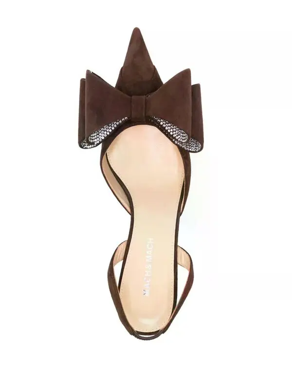 Mach & Mach 65mm Bow-embellished Slingback Pumps