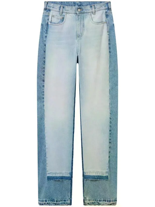 Stella McCartney Two-tone Straight Leg Jeans - Blue